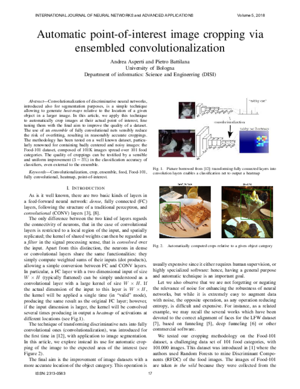 (PDF) Automatic point-of-interest image cropping via ensembled convolutionalization