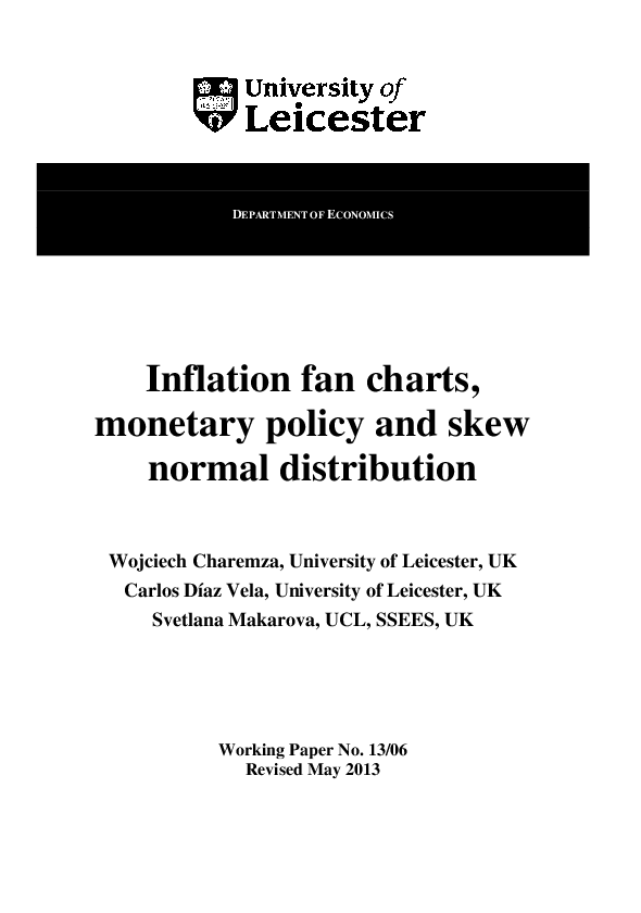 (PDF) Inflation Fan Charts, Monetary Policy and Skew Normal Distributions