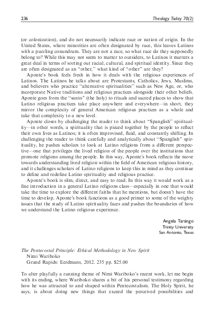 (PDF) The Pentecostal Principle: Ethical Methodology in New Spirit