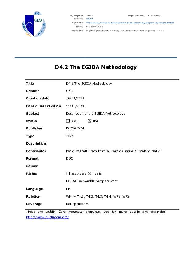 (PDF) The EGIDA Methodology