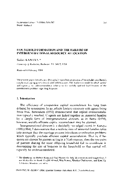 (PDF) Household formation and the failure of intergenerational resource ...