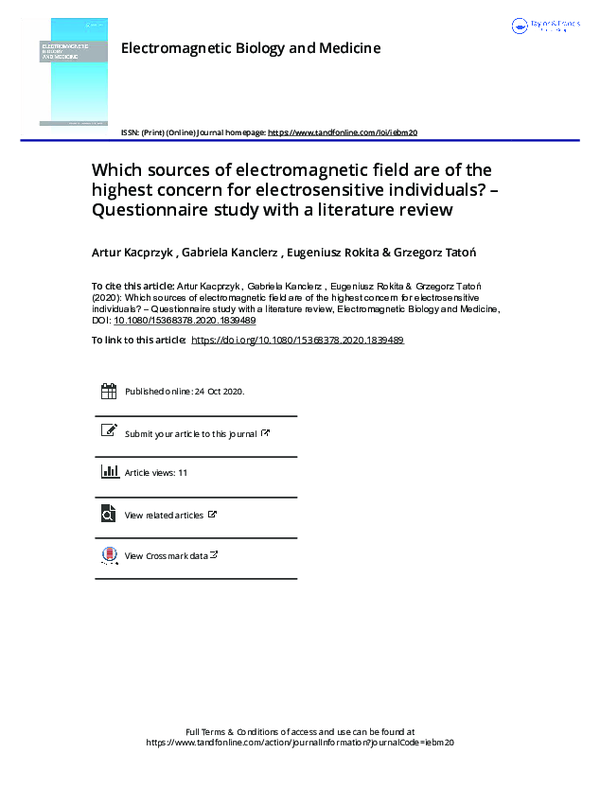 (PDF) Which sources of electromagnetic field are of the highest concern ...