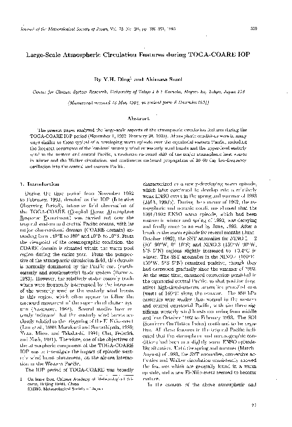 (PDF) Large-scale atmospheric circulation features associated with the ...