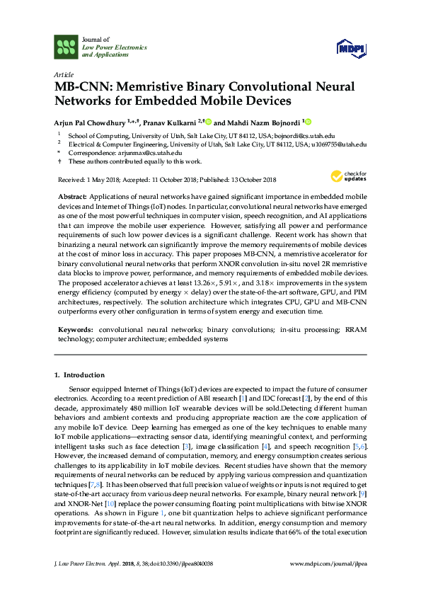 (PDF) MB-CNN: Memristive Binary Convolutional Neural Networks for ...
