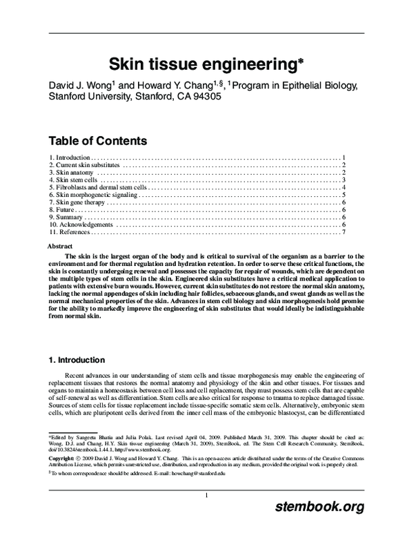 (PDF) Skin tissue engineering | Jose Luis Jorcano - Academia.edu