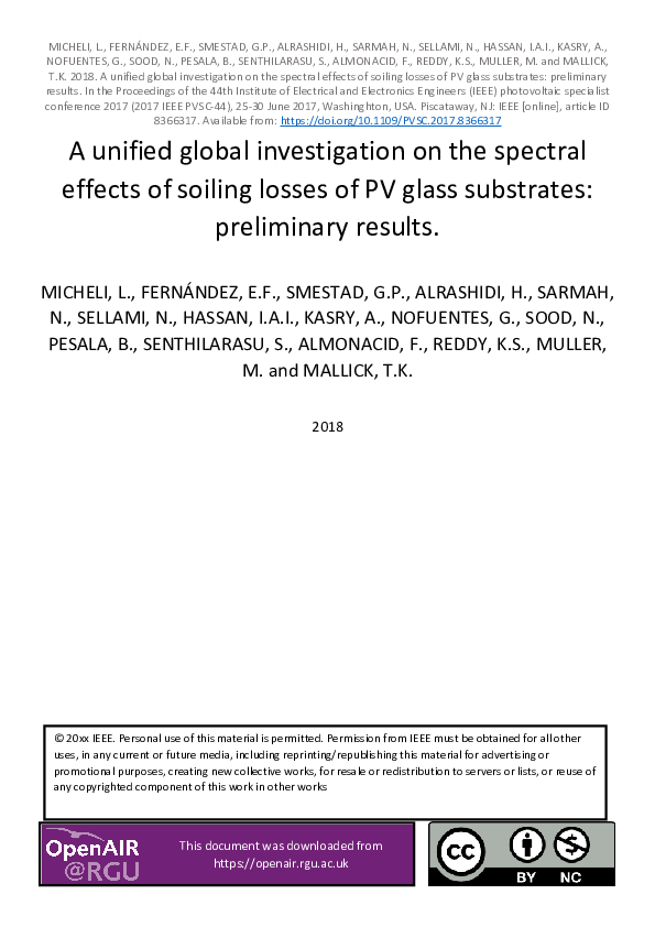 (PDF) A unified global investigation on the spectral effects of soiling ...