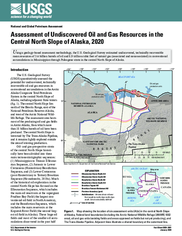 (PDF) Assessment of undiscovered oil and gas resources in the Central North Slope of Alaska, 2020