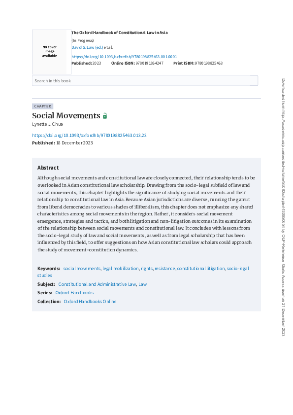 (PDF) Social Movements