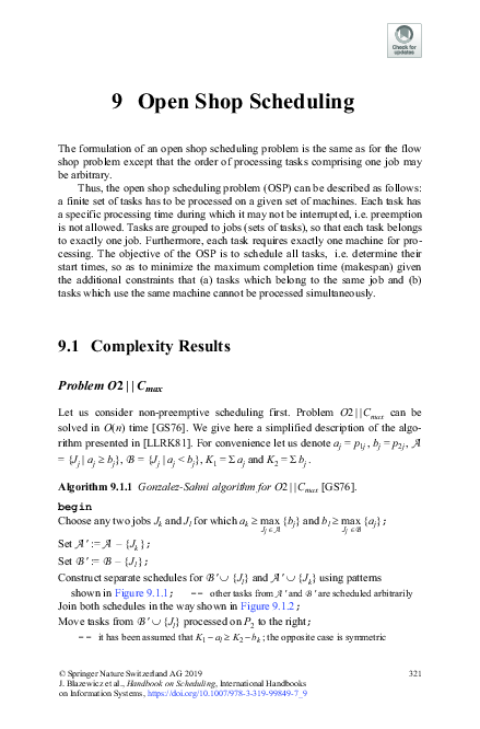 (PDF) Open Shop Scheduling