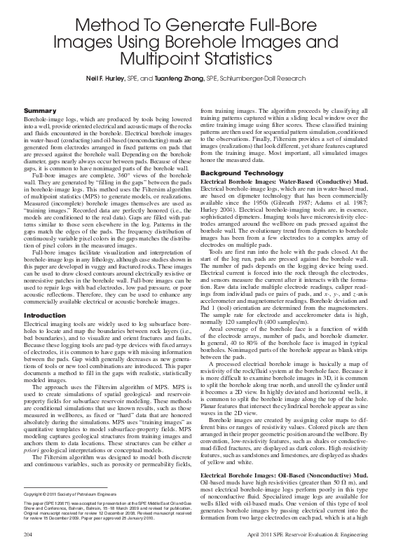 (PDF) Method to Generate Fullbore Images Using Borehole Images and ...
