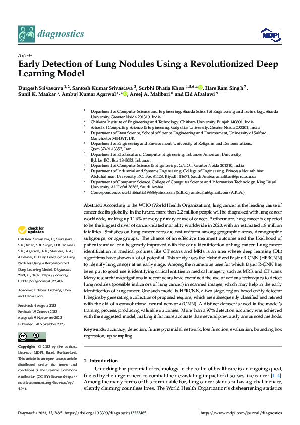 (PDF) Early Detection of Lung Nodules Using a Revolutionized Deep Learning Model