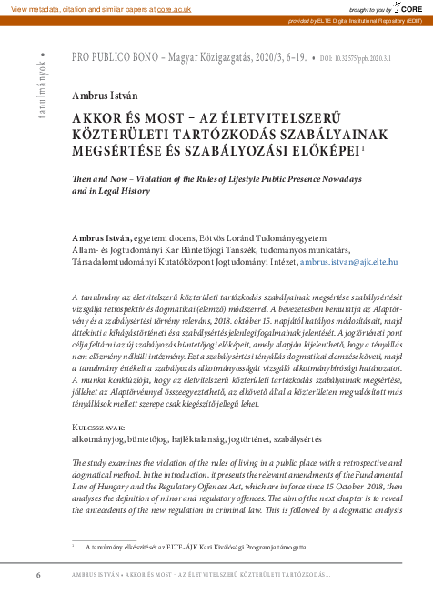 (PDF) Akkor és most
