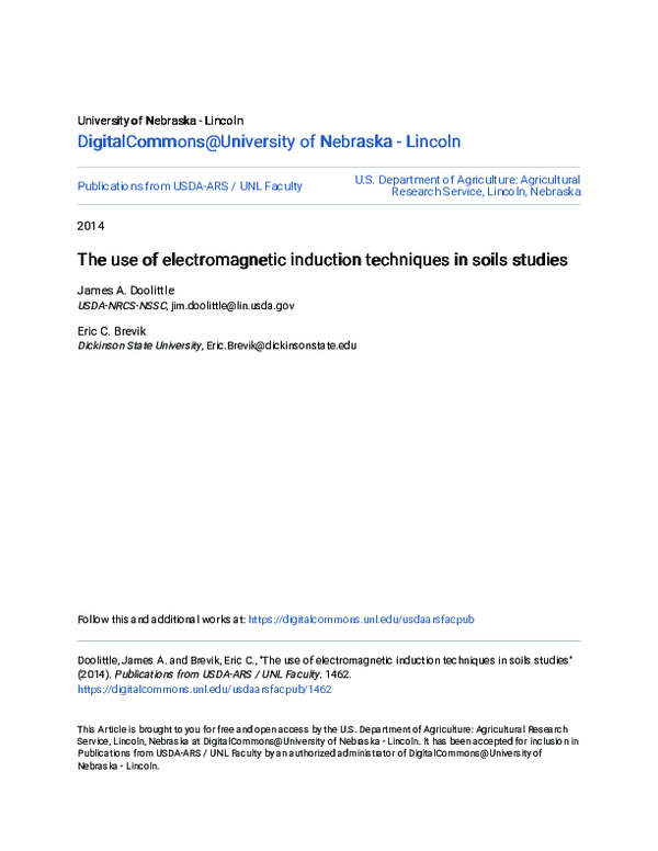 (PDF) The use of electromagnetic induction techniques in soils studies