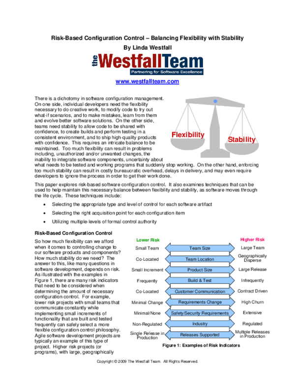 (PDF) Risk-Based Configuration Control - Balancing Flexibility with Stability