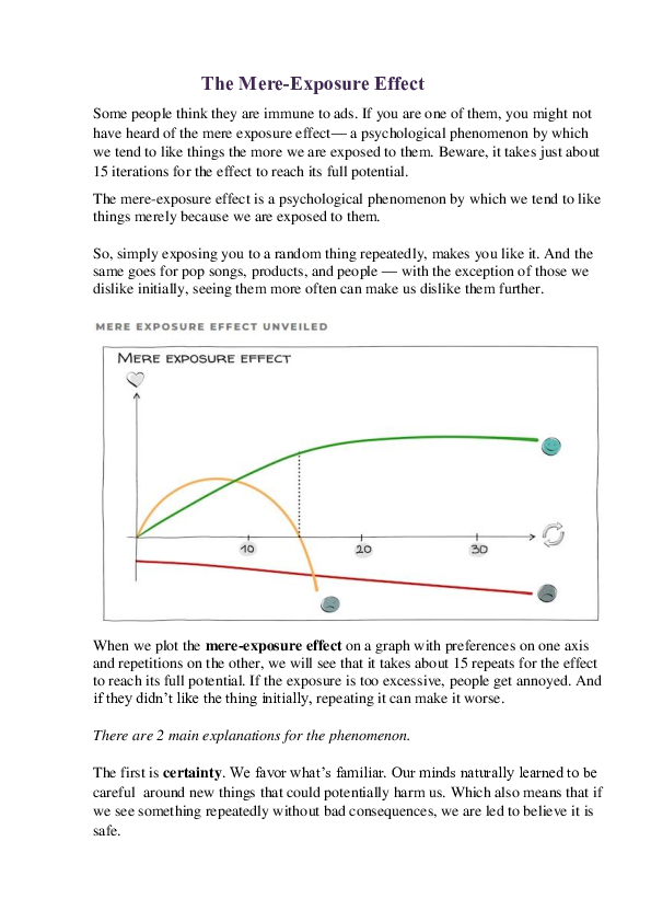 (PDF) The Mere-Exposure Effect