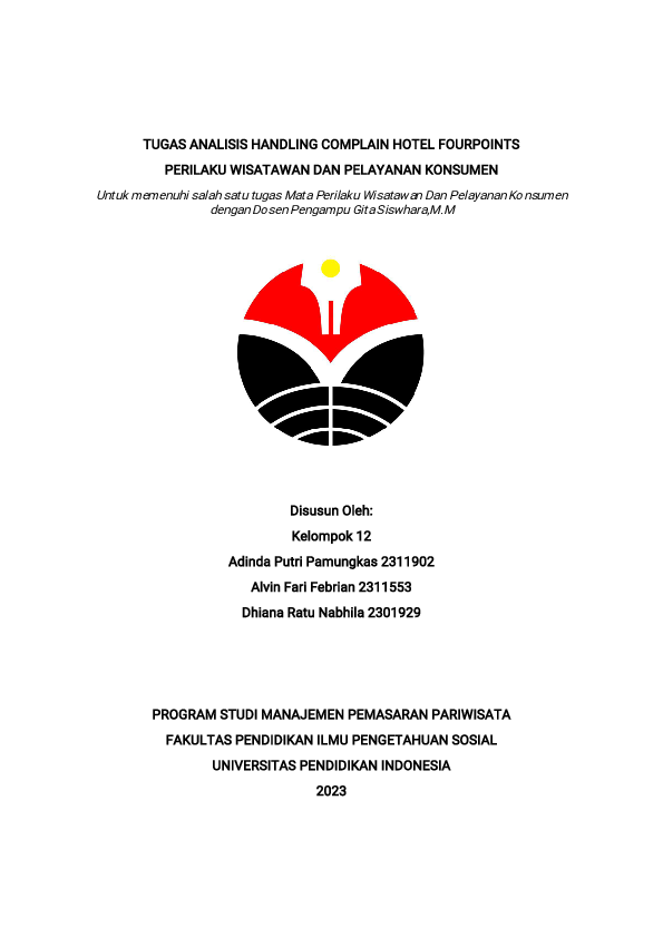 (PDF) TUGAS UAS ANALISIS HANDLING COMPLAIN PWPK Kelompok 12 | ALVIN FARI - Academia.edu