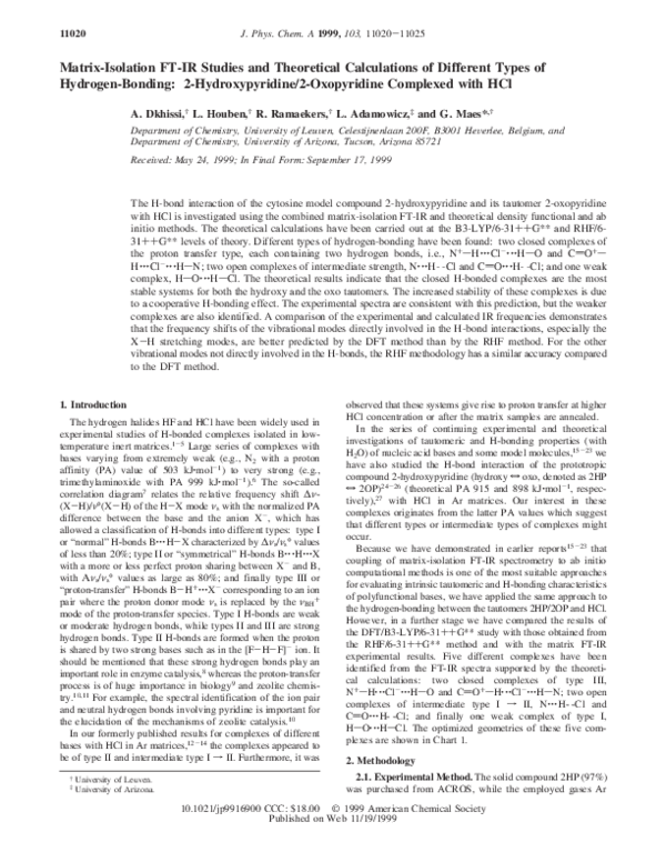 (PDF) Matrix-Isolation FT-IR Studies and Theoretical Calculations of ...