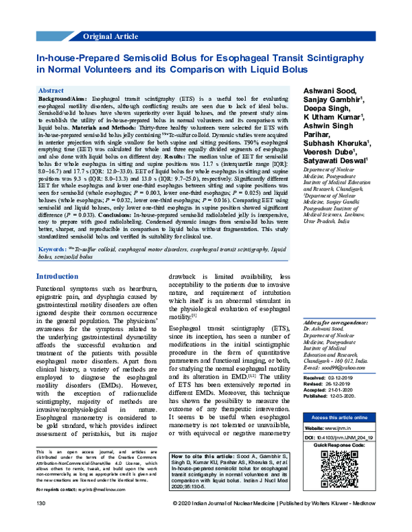 (PDF) In-house-prepared semisolid bolus for esophageal transit ...