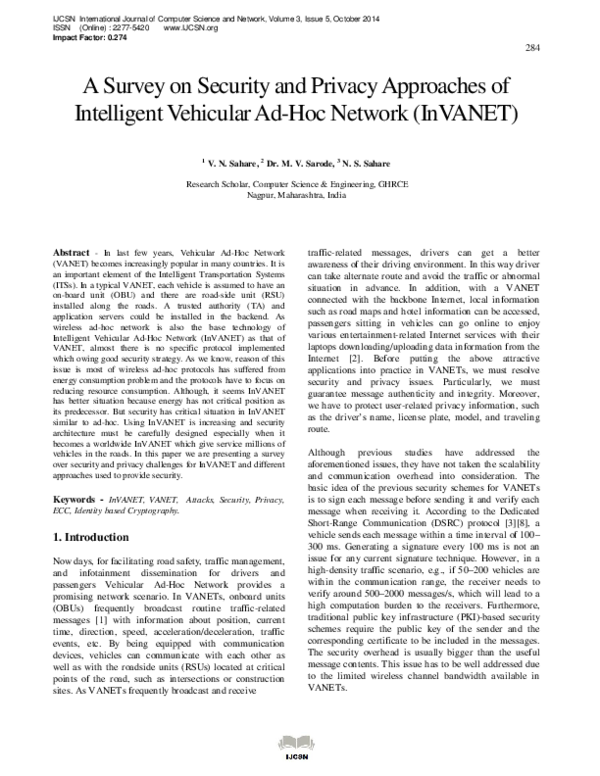 Pdf A Survey On Security And Privacy Approaches Of Intelligent