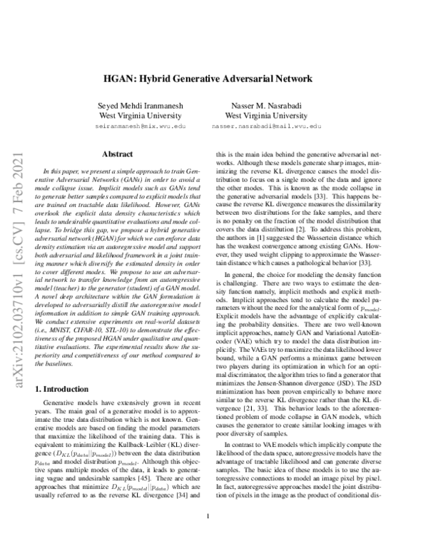 (PDF) HGAN: Hybrid generative adversarial network