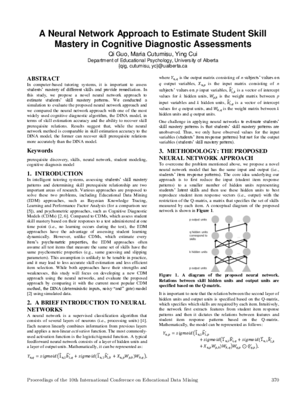 (PDF) A neural network approach to estimate student skill mastery in cognitive diagnostic ...
