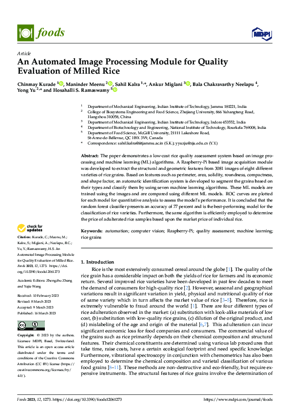 (PDF) An Automated Image Processing Module for Quality Evaluation of ...