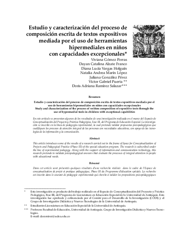 (PDF) Estudio y caracterización del proceso de composición escrita de textos expositivos ...