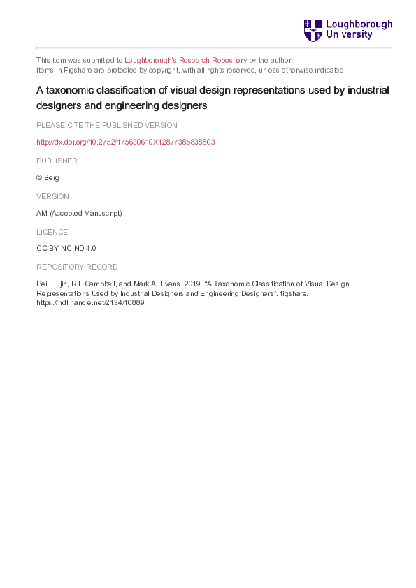 (PDF) A Taxonomic Classification of Visual Design Representations Used ...