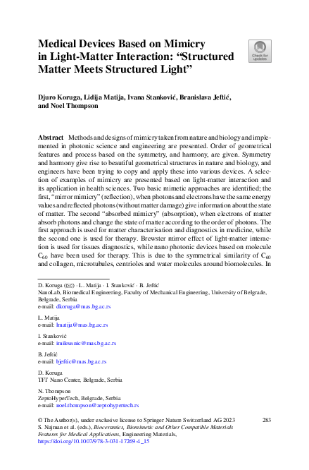 (PDF) Medical Devices Based on Mimicry in Light-Matter Interaction ...