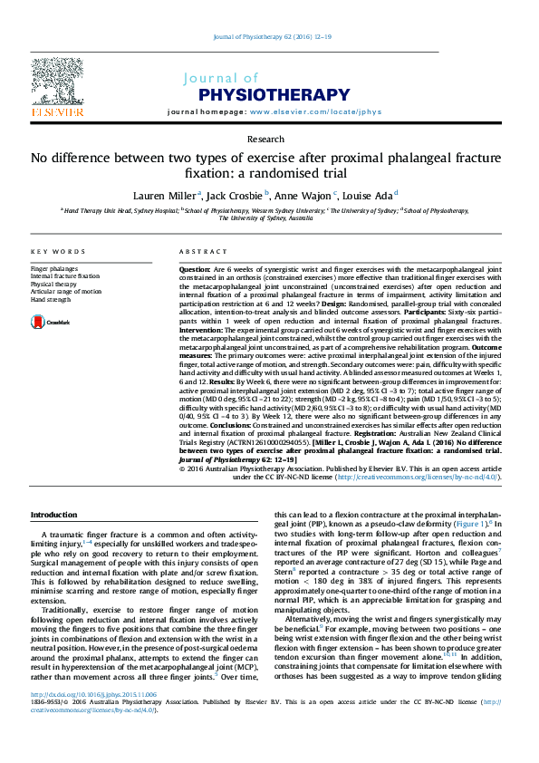 (PDF) No difference between two types of exercise after proximal ...
