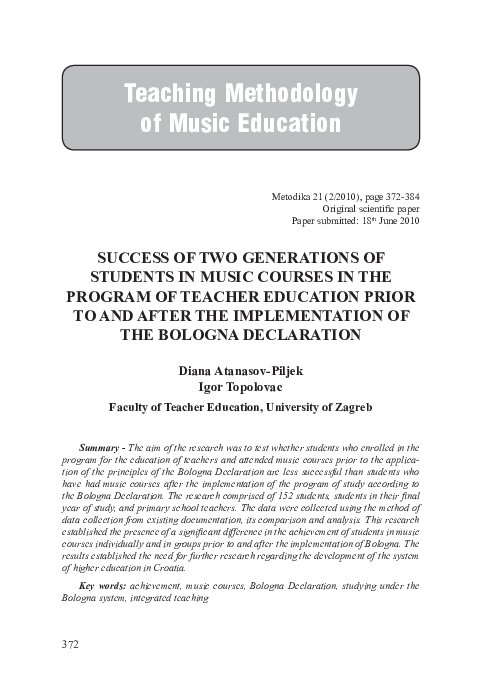 (PDF) Teaching Methodology of Music Education