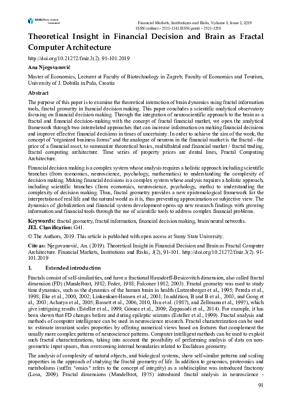 (PDF) Theoretical Insight in Financial Decision and Brain as Fractal ...