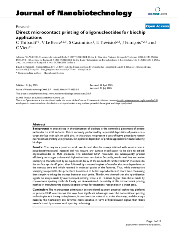 (PDF) Journal of Nanobiotechnology BioMed Central | veronique anton ...