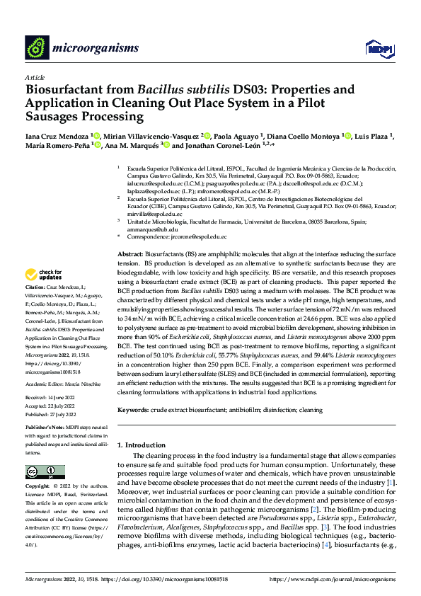 (PDF) Biosurfactant from Bacillus subtilis DS03: Properties and Application in Cleaning Out ...