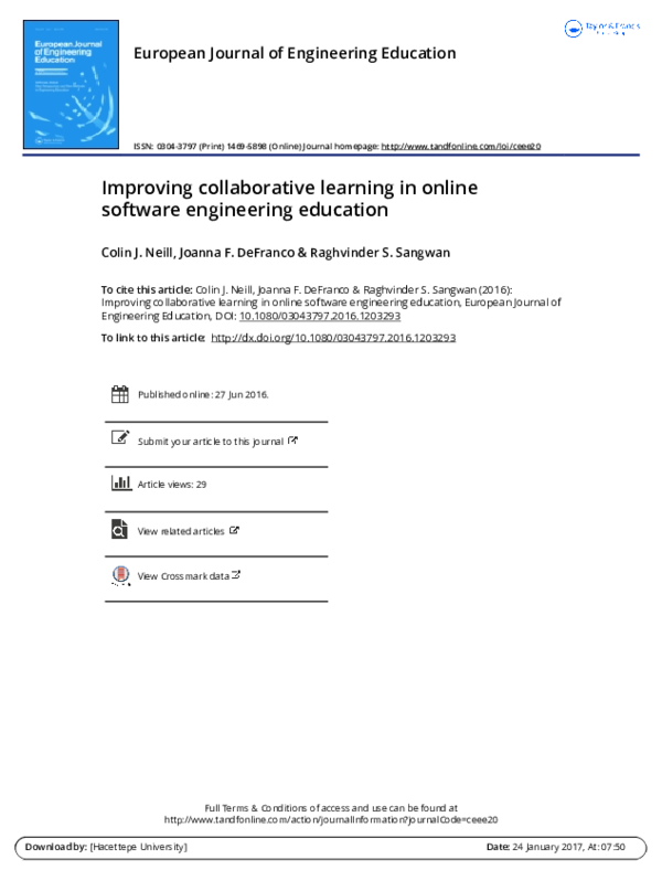 (PDF) Improving collaborative learning in online software engineering ...