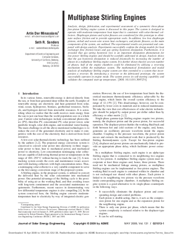 (PDF) Multi-Phase Stirling Engines