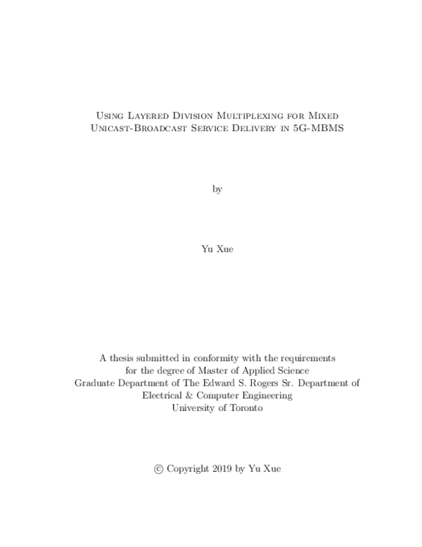 (PDF) Using Layered Division Multiplexing for Mixed Unicast-Broadcast ...
