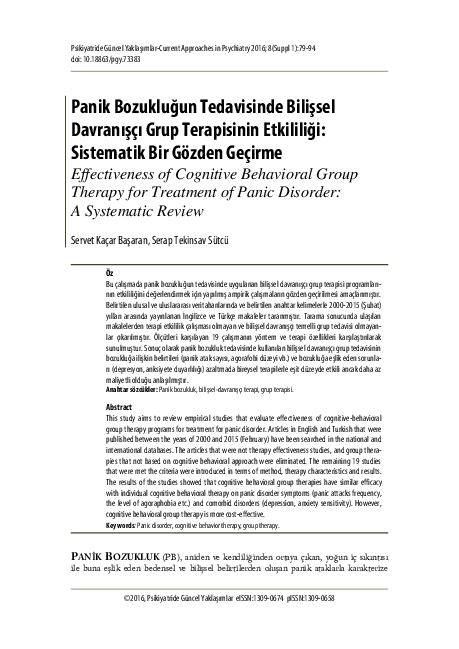 (PDF) Effectiveness of Cognitive Behavioral Group Therapy for the Treatment of Substance-Related ...