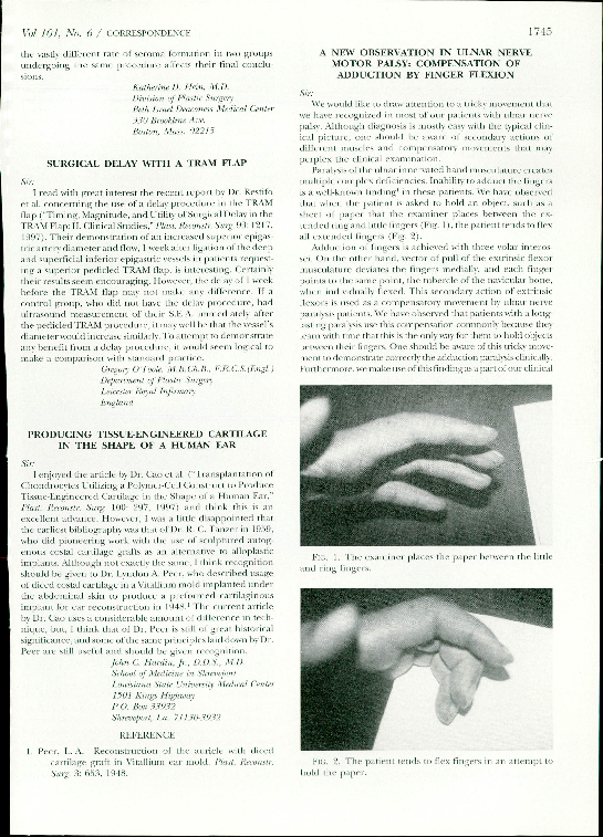 (PDF) A New Observation in Ulnar Nerve Motor Palsy: Compensation of ...