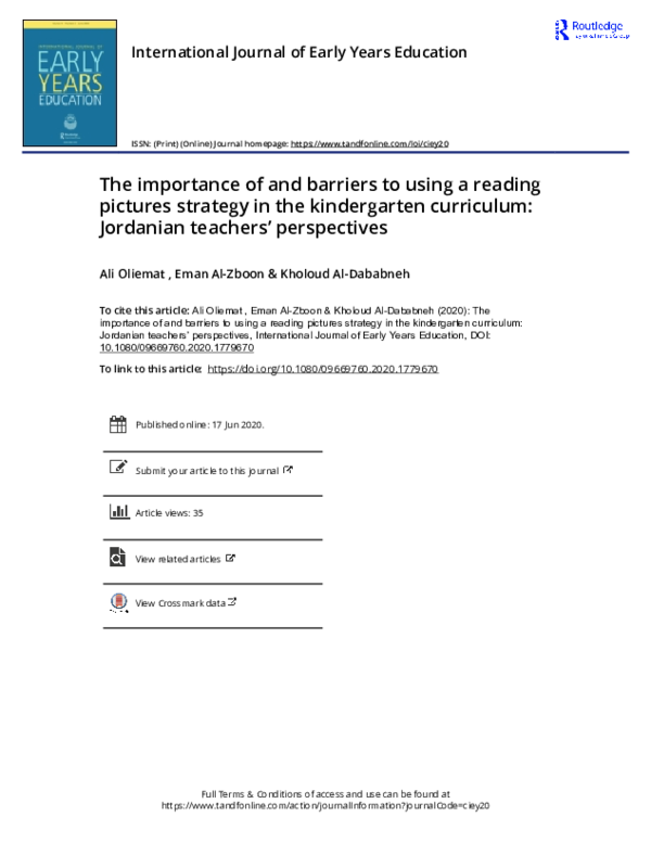 (PDF) The importance of and barriers to using a reading pictures ...