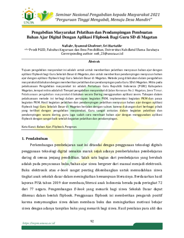 (PDF) Pengabdian Masyarakat Pelatihan dan Pendampimgan Pembuatan Bahan ...