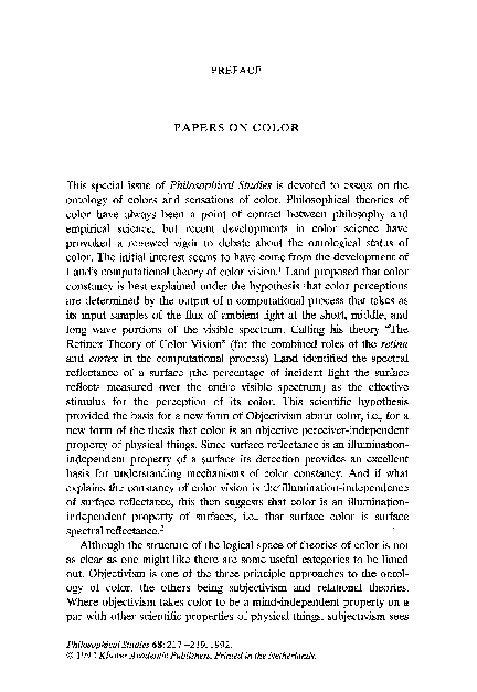 (PDF) Papers on color