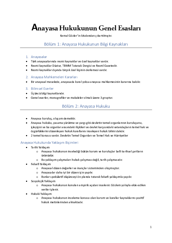 (PDF) Anayasa Hukukunun Genel Esasları