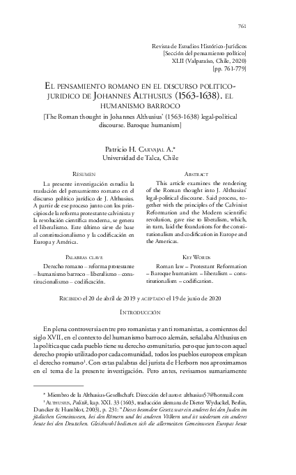 (PDF) El pensamiento romano en el discurso politico-juridico de ...