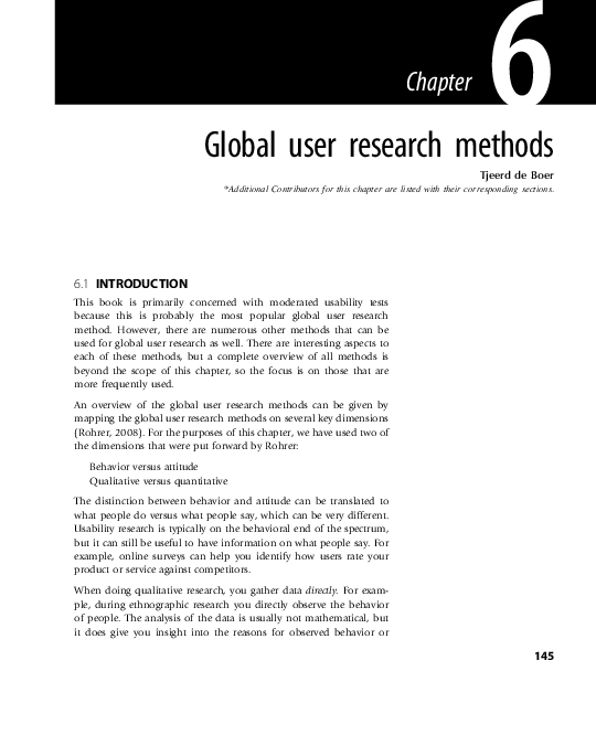 (PDF) Global user research methods