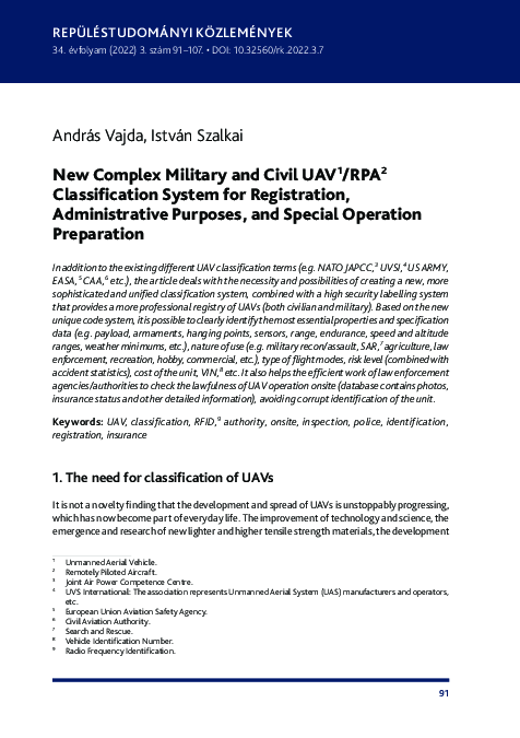 (PDF) New Complex Military and Civil UAV/RPA Classification System for ...