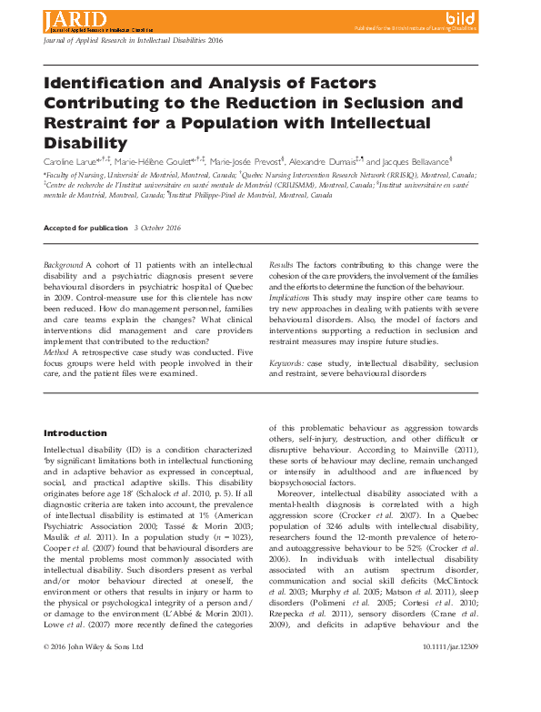 (PDF) Identification and Analysis of Factors Contributing to the ...