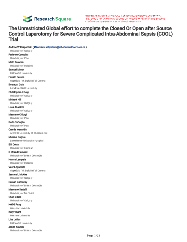 (PDF) The Unrestricted Global effort to complete the Closed Or Open ...