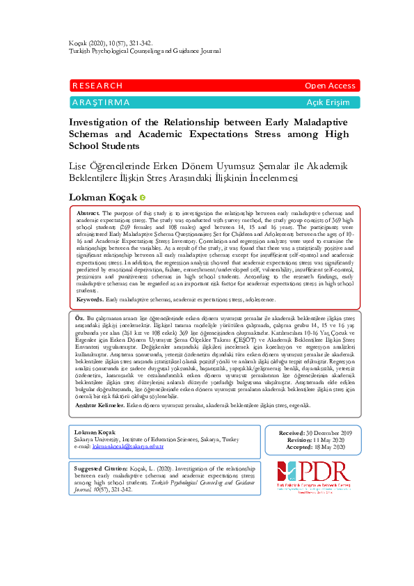 (PDF) Schemas, Attachment, and Life Satisfaction