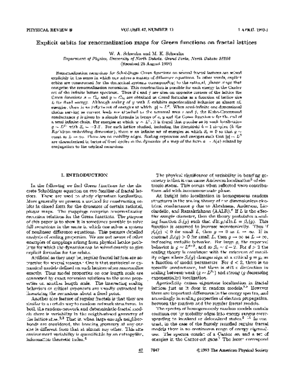 (PDF) Explicit orbits for renormalization maps for Green functions on ...